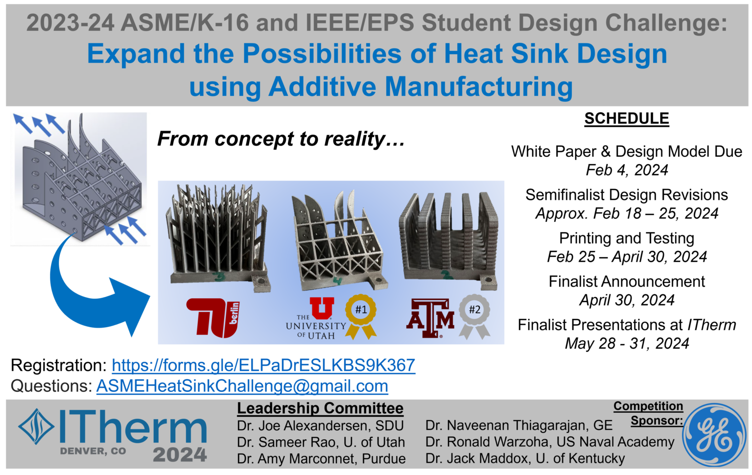 Heat Sink Competition – IEEE ITherm Conference